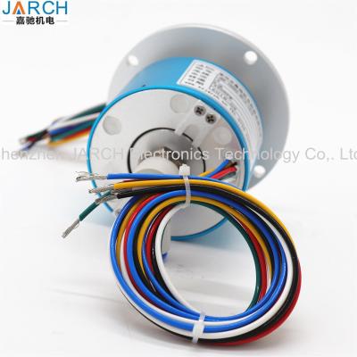 China Stainless Steel Rotary Union 360 Degree 250RPM 5A 6 Circuits Pneumatic Rotary Joint for sale