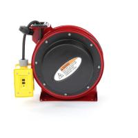 China Electric Spring Driven Cord Reel 45 ft 12/3 SJEOOW Cable GFCI Dual Outlet 125V 15A for sale