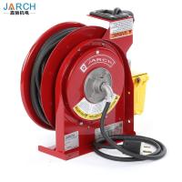 China Electric Spring Driven Cord Reel 45 ft 12/3 SJEOOW Cable GFCI Dual Outlet 125V 15A for sale