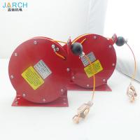 China Industrial Static Grounding Reel 50ft 100ft Spring Retractable Nylon Coated Cable Cord Rewind Drum for sale