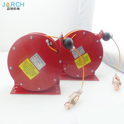 China Industrial Static Grounding Reel 50ft 100ft Spring Retractable Nylon Coated Cable Cord Rewind Drum for sale