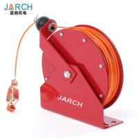 China Industrial Static Grounding Reel 50ft 100ft Spring Retractable Nylon Coated Cable Cord Rewind Drum for sale