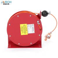 China Industrial Static Grounding Reel 50ft 100ft Spring Retractable Nylon Coated Cable Cord Rewind Drum for sale