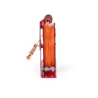 China Industrial Static Grounding Reel 50ft 100ft Spring Retractable Nylon Coated Cable Cord Rewind Drum for sale