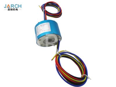 China Electric Through Bore Slip Ring 6 Circuits 5A 12mm Hole 35mm OD Signal Rotary Union for sale