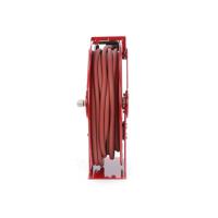 China JARCH Heavy Duty Dual Pedestal Oil Hose Reel 75 ft 1/2 in 3000 psi Spring Rewind for sale