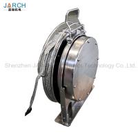 China JARCH Industrial Static Grounding Hose Reel 50ft 100ft Spring Retractable Nylon Coated Cable Cord Reel for sale