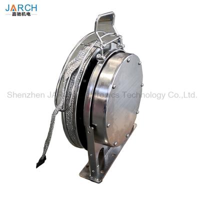 China JARCH Industrial Static Grounding Hose Reel 50ft 100ft Spring Retractable Nylon Coated Cable Cord Reel for sale