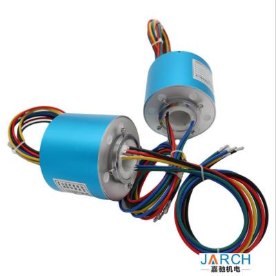 China ROHS 38mm Through Bore Slip Ring Fiber Optic Rotary Joint 250-500RPM for sale