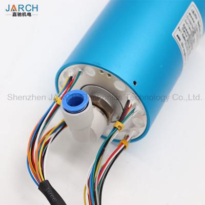 China Electrical Flange Hybrid Slip Ring 220RPM Pneumatic Rotary Joint Aluminium Alloy for sale