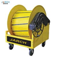 China Auto Retractable PCA Hose Reel with Cart Hand Wheel Crank 100 ft 14 in Ducting for sale