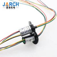China 22mm Compact Capsule Sigh Speed Slip Ring Through Bore With 4 Circuits 10A for sale