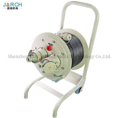 China IP65 Explosion Proof Cable Reel Tray 30m Mobile Portable Cord Reel AC220V 380V for sale