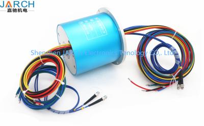 China Electro-optical Slip Ring 12 Circuits 2A 1 Fiber Channel High Speed 2000rpm for sale