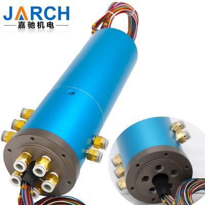China Integrated Conductive Slip Ring 1-24 Passages Pneumatic Electrical Rotary Union Hybrid for sale