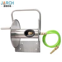 China Heavy Duty Stainless Steel Retractable Hose Reel 100m Wall Mounted Garden Watering for sale