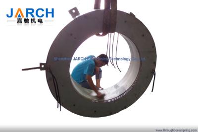 China JARCH TH1000 Through Bore Slip Ring 1000mm 2-12 Circuits 10RPM Industrial Rotary Connector for sale