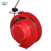 China Electric Spring Driven Cord Reel 45 ft 12/3 SJEOOW Cable GFCI Dual Outlet 125V 15A for sale
