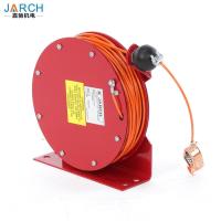 China Industrial Duty Retractable Grounding Reel 100ft Cable 100 AMP Clamp Rating Heavy Duty Static Discharge for sale