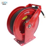 China Industrial Steel Shaft Retractable Hose Reel 10mm ID 21m Ceiling Mount for sale