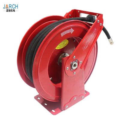 China Industrial Steel Shaft Retractable Hose Reel 10mm ID 21m Ceiling Mount for sale