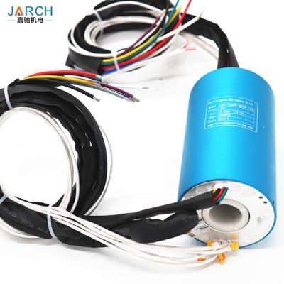 China 25mm Through Bore Slip Ring 20A 300RPM 5 Circuits Electro Rotary Joint 12 Signals for sale