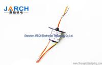 China 12.4mm Miniature Flange Capsule Slip Ring / Electrical Slip Ring Connectors 6 Circuits for sale