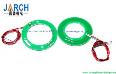 China 20mm Bore Ultrathin Pancake Slip Ring 5mm Thickness 200rpm 10A Gold-Gold Contact for sale