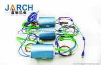 China 30mm Through Bore Slip Ring 500RPM 2 USB 2 Ethernet 1000M Signal Power Rotary Joint for sale