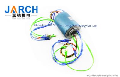 China 30mm Through Bore Slip Ring 500RPM 2 USB 2 Ethernet 1000M Signal Power Rotary Joint for sale