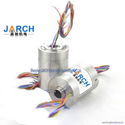 China High Speed Slip Ring ID 12mm OD 56mm 5000rpm 2-16 Circuits Gold-Gold Contact for sale