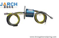 China 1 Channel 1000M Ethernet Slip Ring 56mm OD 200RPM 1-24 Circuits Signal Flange Mount for sale