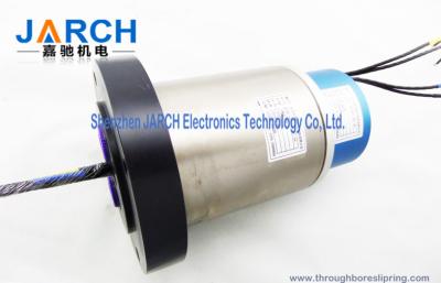 China 30RPM Hybrid Slip Ring 170mm OD Aluminium Alloy 2-36 Circuits Power Signal for sale
