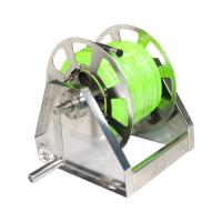 China SS304 Fiber Optic Cable Drum Slip Ring Rotary Joint Hand Crank Cable Reel for sale