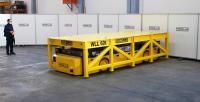 China Four Wheels Industrial Transfer Trolley Customizable Loading And Size for sale