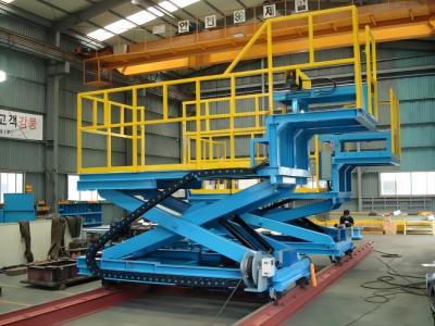 China 50T Load Capacity Heavy Duty Transfer Cart Hydraulic Lifting Speed Adjustable for sale
