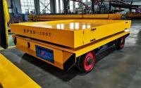 China Hydraulic Lifting 50T Electric Transfer Cart With Emergency Stop Button for sale