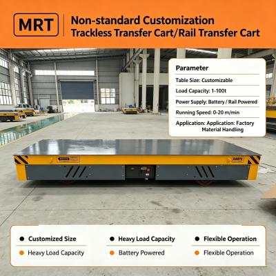 China Heavy‑Duty Trackless Platform Cart Battery Powered Omni‑directional For Workshop Heavy Workpiece Transport for sale