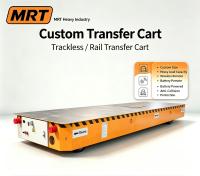 China Industrial Battery Trackless Transfer Cart Maneuverable Rubber Wheel Transfer Cart For Workshop Material Transfer Work for sale