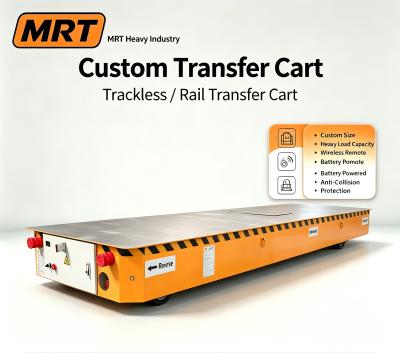 China Industrial Battery Trackless Transfer Cart Maneuverable Rubber Wheel Transfer Cart For Workshop Material Transfer Work for sale
