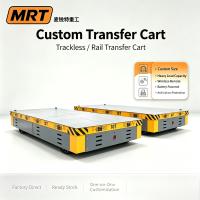 China Electric Trackless Transfer Cart Wear Resistant Rubber Wheel Wireless Remote Control For Workshop Material Handling for sale
