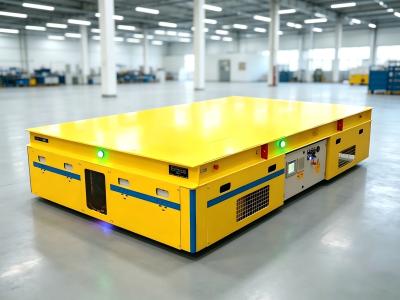 China Trackless Transfer Cart Electric Operated Material Handling Platform Trolley For Factory Workshop Cargo Transportation for sale