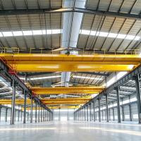 China 20t high efficiency frequency conversion anti sway Double Girder Overhead Crane for heavy casting lifting metallurgical workshop material transfer for sale