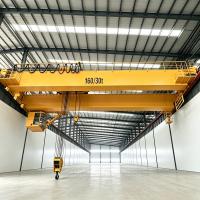 China Energy Saving Double Girder Overhead Crane Customized Span And Lifting Height For Factory Indoor Heavy Goods Lifting Work for sale