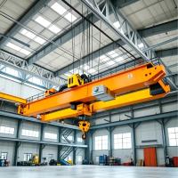 China 30t extended lifting height anti corrosion dependable brake assembly Double Girder Overhead Crane for casting raw stock handling foundry metallurgy workshop material transporting tasks for sale