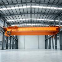 China 11t energy saving compact installation high shock resistance Double Girder Overhead Crane for mechanical fittings hoisting industrial stock warehouse material loading work for sale
