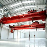 China 11t energy saving compact installation high shock resistance Double Girder Overhead Crane for mechanical fittings hoisting industrial stock warehouse material loading work for sale