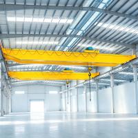 China 11t energy saving compact installation high shock resistance Double Girder Overhead Crane for mechanical fittings hoisting industrial stock warehouse material loading work for sale