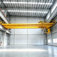 China 11t energy saving compact installation high shock resistance Double Girder Overhead Crane for mechanical fittings hoisting industrial stock warehouse material loading work for sale