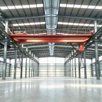 China 36t heavy‑duty box welded structure automatic emergency stop Double Girder Overhead Crane for large steel component hoisting steel structure workshop production jobs for sale